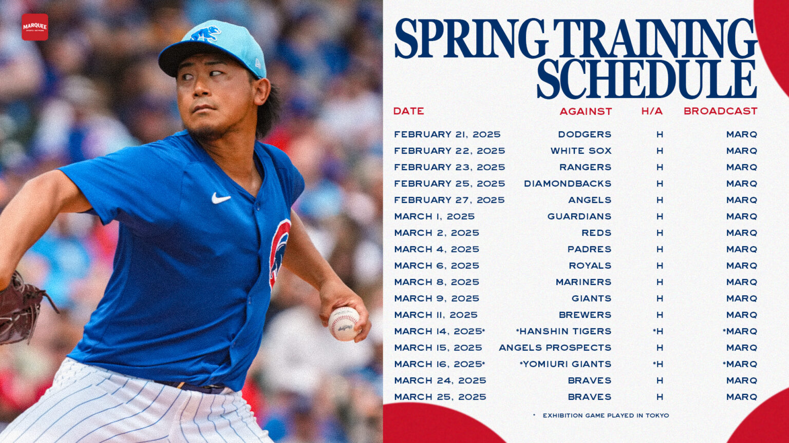 Marquee Sports Network announces 2025 Chicago Cubs spring training and ...
