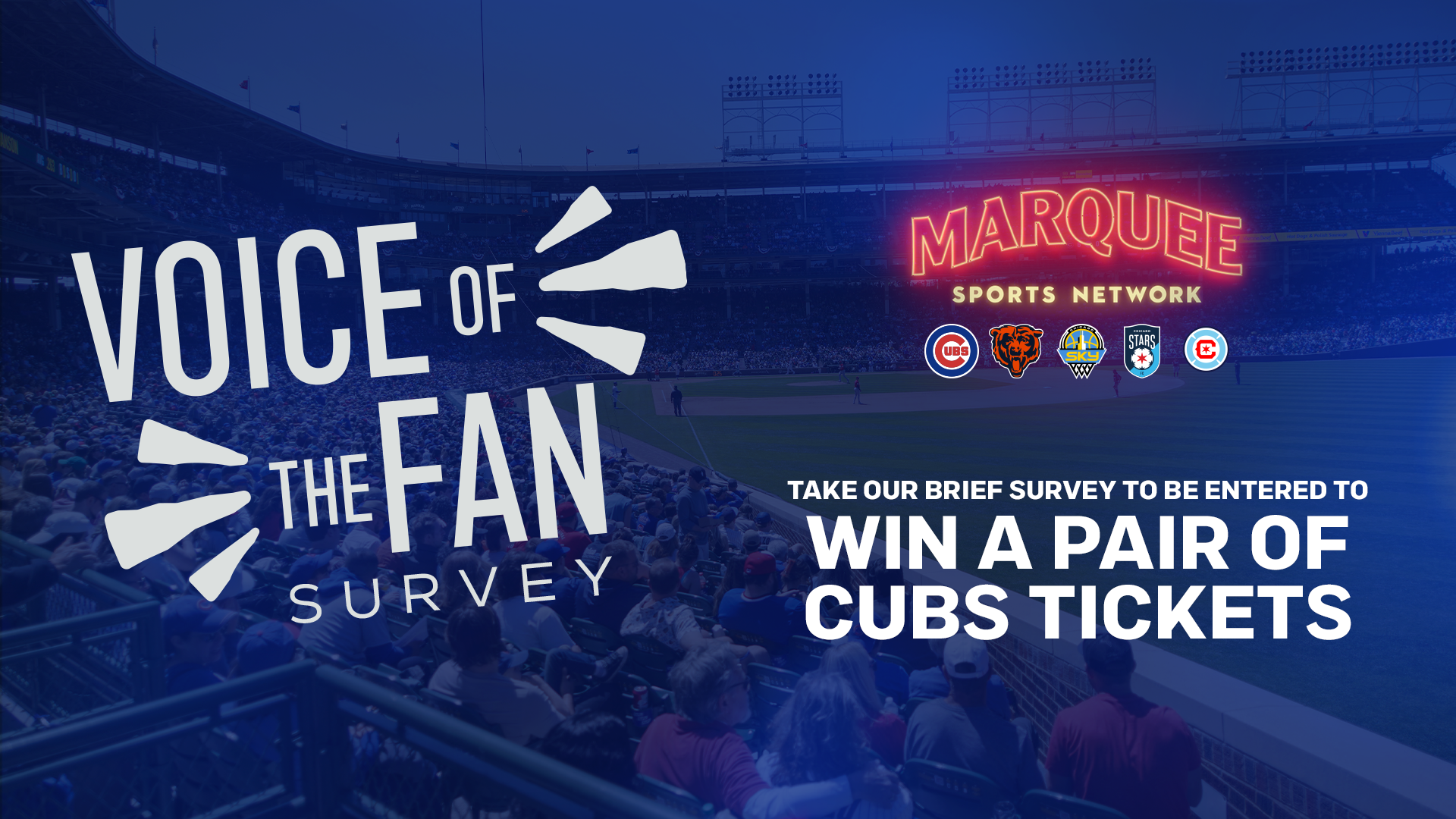 1920x1080 16x9 Fan Survey | Marquee Sports Network - Home of the Cubs ...