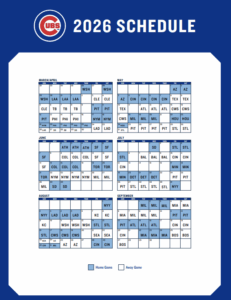 MLB schedule release: Cubs open 2026 season at Wrigley Field | Chicago ...